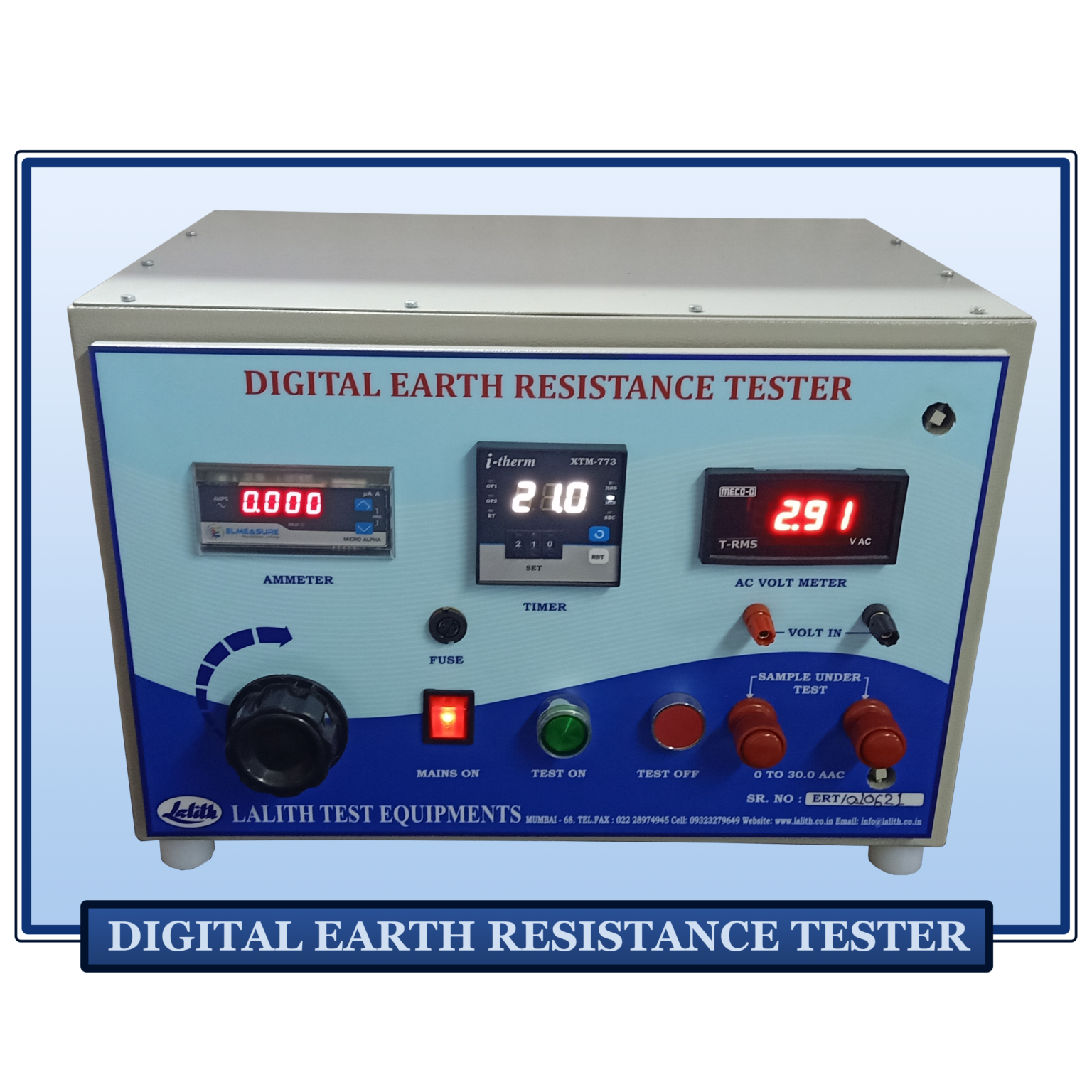 Digital Earth Resistance Test Apparatus Lalith Digital Earth Resistance Test Apparatus Lalith